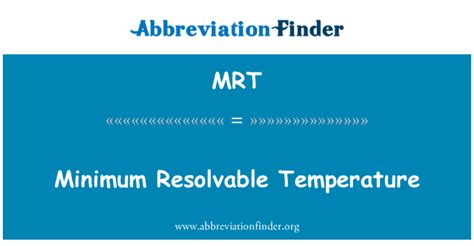 Mrt Significa Temperatura Mínima Puede Ser Resuelto Minimum Resolvable Temperature