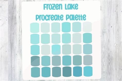 Frozen Lake Procreate Color Palette Graphic By Stephanie Ricard · Creative Fabrica