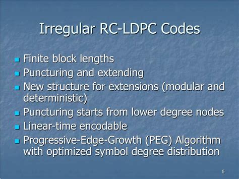 Ppt On Construction Of Rate Compatible Low Density Parity Check Rc