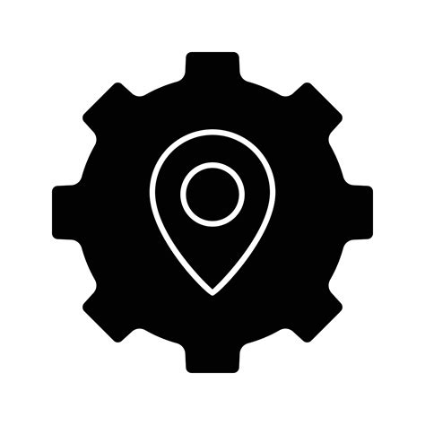 Gear Icon Illustration With Map Suitable For Project Location Icon Icon Related To Project