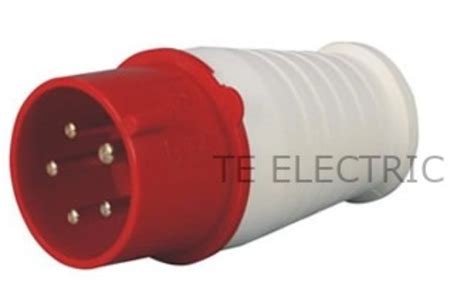 Cee Industrial Plug Wall Socket Connector Socket 16a 32a 3 Pin 4 Pin 5 Pin Blue Red Single Phase