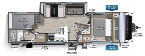 2026 Campsite Ultra 26cjl Floorplan Forest River Rv