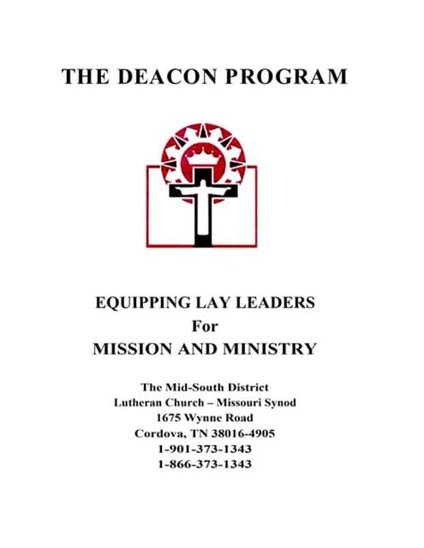 Deacon Program Lutheran Pdf
