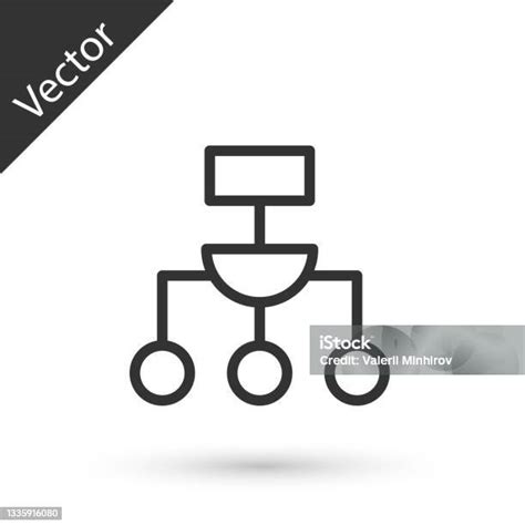 Ikon Algoritma Garis Abuabu Terisolasi Pada Latar Belakang Putih Desain