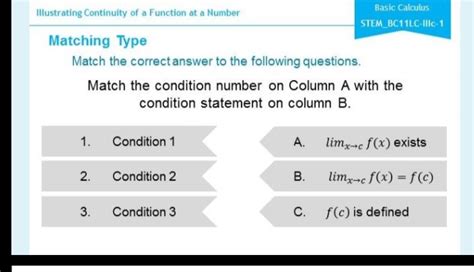 Solved Illustrating Continuity Of A Function At A Number Basic