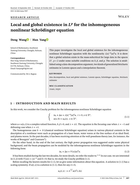 Local And Global Existence In L For The Inhomogeneous Nonlinear