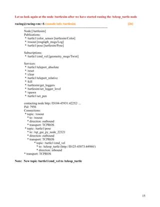 Ros Turtlesim Pdf Operating Systems Computer Software And