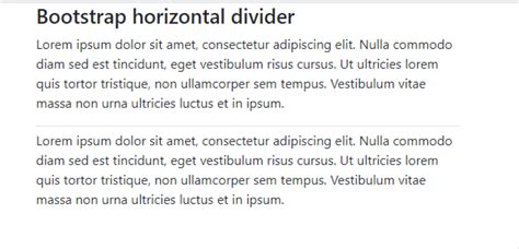 Bootstrap Horizontal And Vertical Divider Css Example