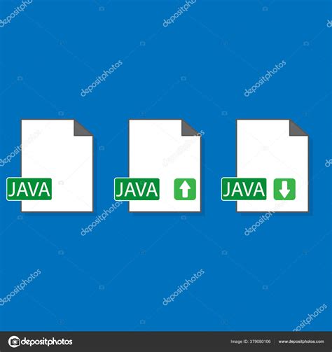 Java File Format Extension Color Flat Icon Vector Illustration Stock Vector Vectormachine