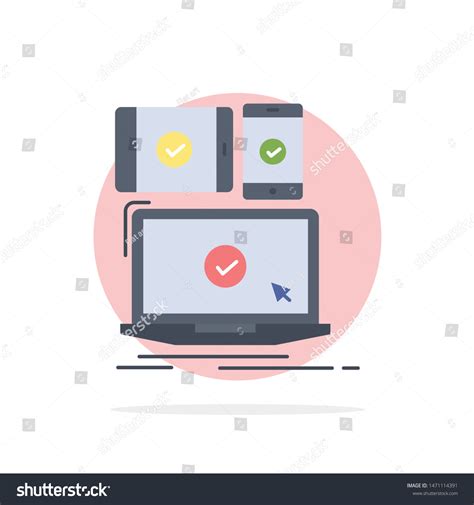 Computer Devices Mobile Responsive Technology Flat Stock Vector Royalty Free 1471114391