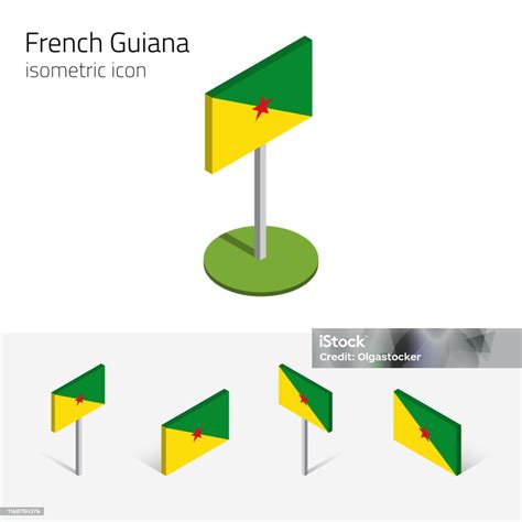 프랑스 령 기아나 의 국기 3d 등각칭 아이콘의 벡터 세트 0명에 대한 스톡 벡터 아트 및 기타 이미지 0명 3차원 형태 개체 그룹 Istock