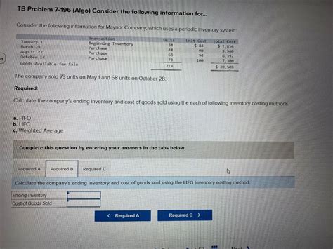 Solved TB Problem Algo Consider The Following Chegg