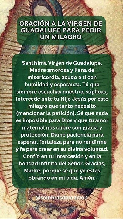 Oración A La Virgen De Guadalupe Para Pedir Un Milagro En 2025