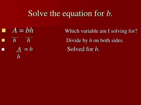 ppt solving for one variable in terms of another variable powerpoint
