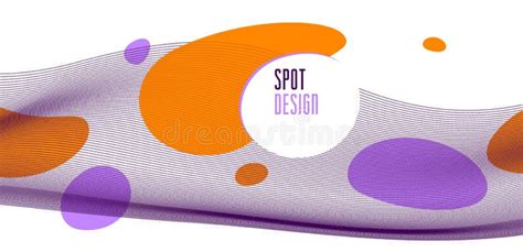 flowing dots array of dynamic particles in motion trendy modern style