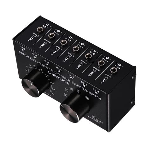 6 Input 1 Output Audio Signal Selection Switcher Volume Control 35mm