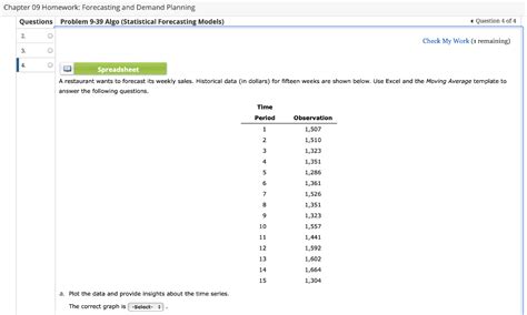 chapter 09 homework forecasting and demand planning