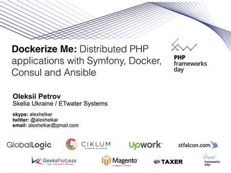 Алексей Петров dockerize me distributed php applications with symfony