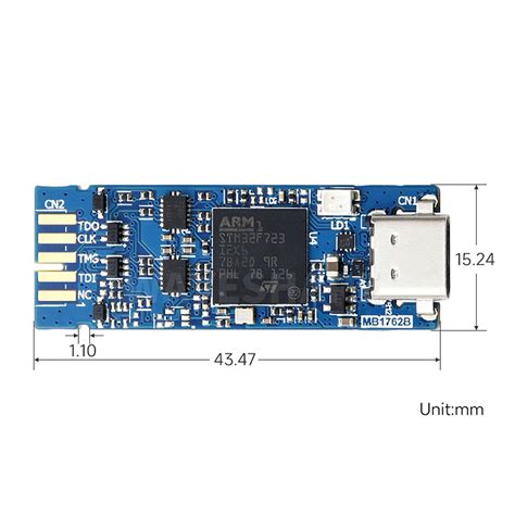 St St Link V3 Minie Stm32 Jtag Swd Debugger Programmer Probe Type C Virtual Com Stm32f723iek6