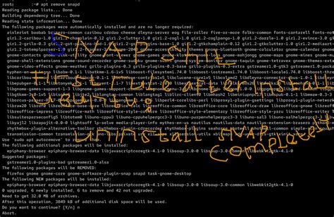 first rule after installing ubuntu server uninstall snap completely