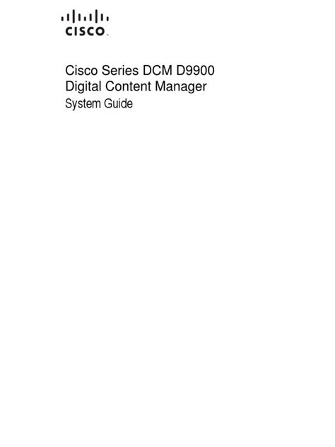 Cisco Dcm D9900 System Guide Pdf Electrostatic Discharge