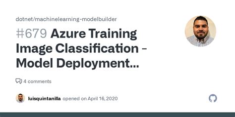 Azure Training Image Classification Model Deployment Improvements · Issue 679 · Dotnet
