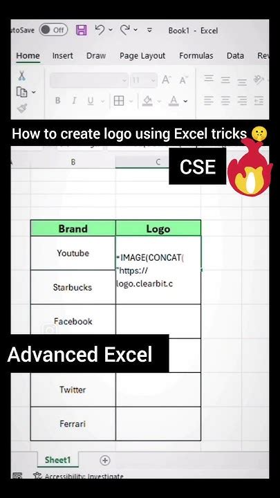 Create Logo Excel Trick How To Create Logo Design Using Excle Tricksexcel Exceltips