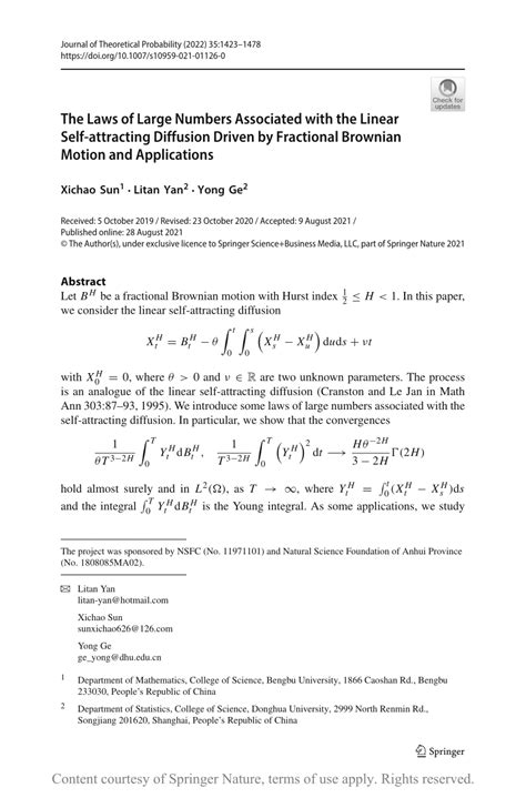 The Laws Of Large Numbers Associated With The Linear Self Attracting Diffusion Driven By