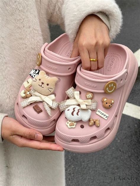 J U R I Girly Shoes Crocs Fashion Cute Shoes