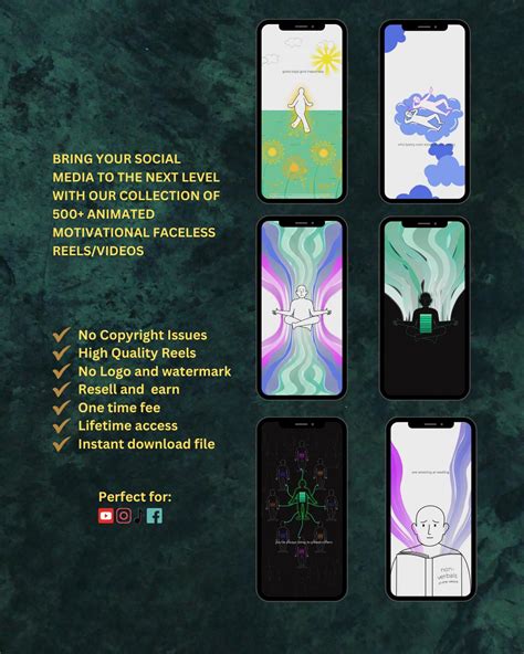 500 Animated Motivational Reel Bundle Etsy