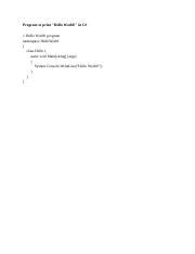 Program To Print 22Hello World 22 IN C Docx Program To Print Hello World In C Hello