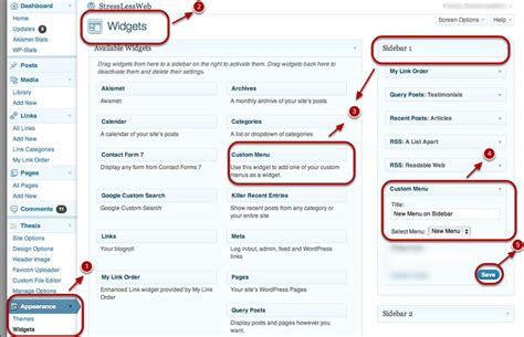 How To Create Edit A Menu In WordPress StressLessWeb