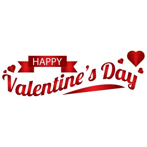 Happy Valentine Day Typography With Hearts Happy Valentines Day Happy