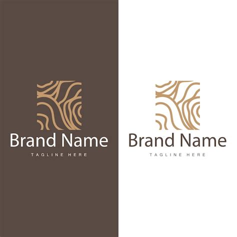 Premium Vector Wood Logo Design Structure Layers Forest Tree Bark