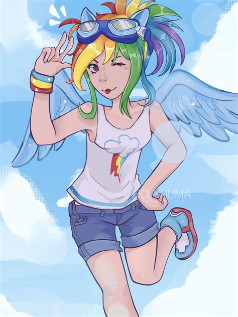 Human Rainbow Dash Wallpaper