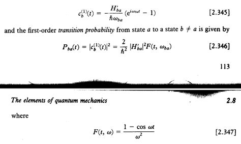 [qm Time Dependent Perturbation Theory] Having A Problem With Not Getting How Did He Write