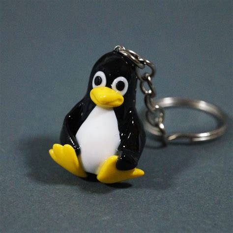 Tux Linux Penguin Keychain Tech Keychain T For Him T For