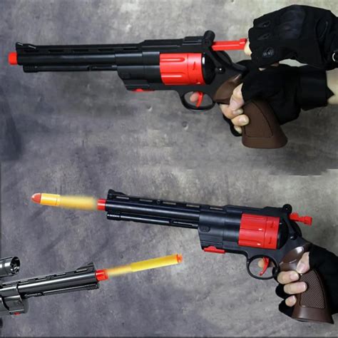 ₩19410에서 플라스틱 소프트 고무 총알 장난감 장난감 장난감 총 리볼버 권총 사막 독수리 M1911 소년을위한 안전한 블래스터 어린이 생일 선물 238q Dhgate