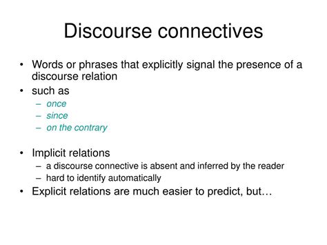 Ppt Using Syntax To Disambiguate Explicit Discourse Connectives In
