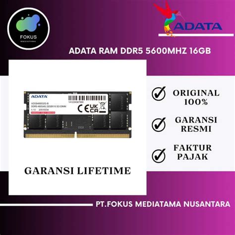 Promo Adata Ram Ddr5 5600mhz 16gb Sodimm Memory Laptop Diskon 23 Di Seller Scrollbox Store