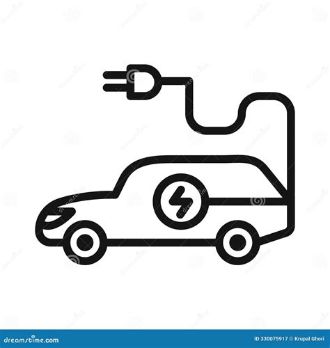 Electric Vehicle Symbol Mark In Filled Style Stock Illustration Illustration Of Automobile