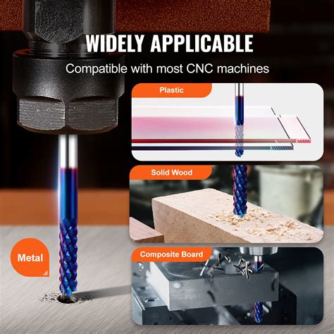 Vevor 40pcs End Mills Cnc Router Bits 1 8 Shank Cnc Cutter Milling Carving Bit Set Including