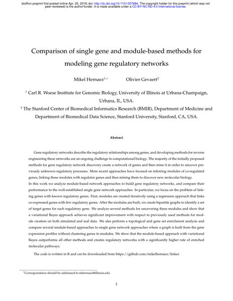 pdf comparison of single gene and module based methods for modeling