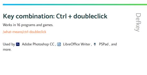 What Does The Ctrl Double Click Keyboard Shortcut ‒ Defkey
