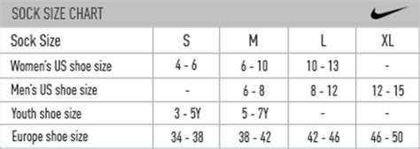 Nike Youth Socks Size Chart