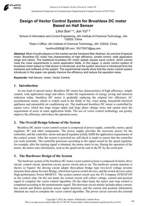 Pdf Design Of Vector Control System For Brushless Dc Motor Dokumentips