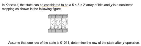 solved in keccak f the state can be considered to be a 5 x