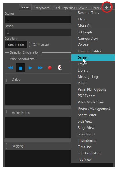 Storyboard Pro 22 Online Help About The User Interface