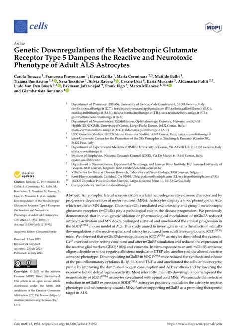 Pdf Genetic Downregulation Of The Metabotropic Glutamate Receptor Type 5 Dampens The Reactive