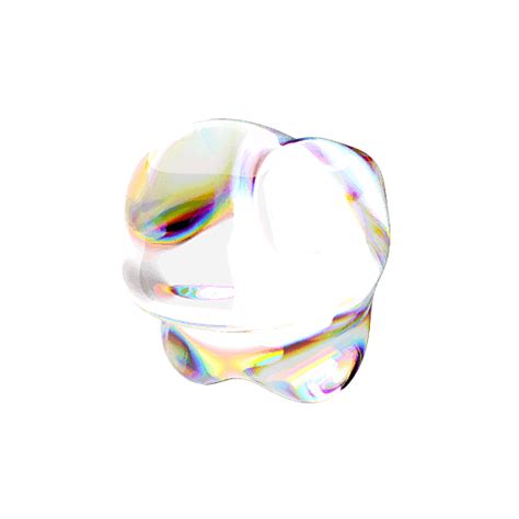 shapefest™ glass prism floating blobs 3d illustrations